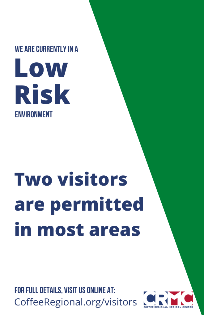 Copy of Low Risk visitor signage 2.2×3.4 | Coffee Regional Medical Center